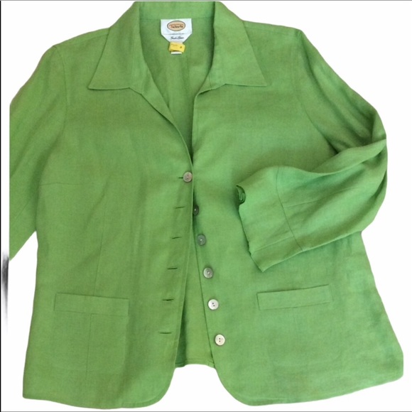 Talbots | Jackets & Coats | 25 Send Offer Lime Green Irish Linen Jacket Top | Poshmark